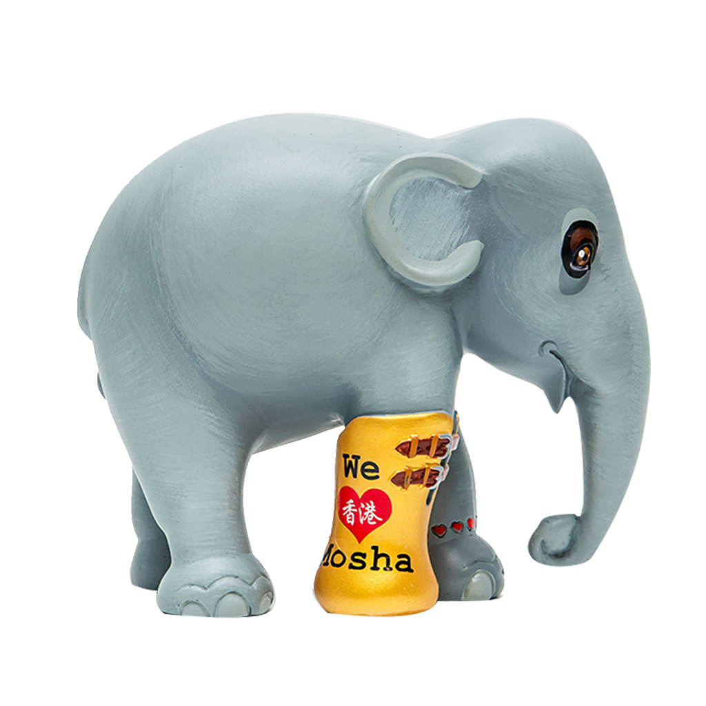 We Love Mosha Hong Kong hand-painted elephant statue - Elephant Parade