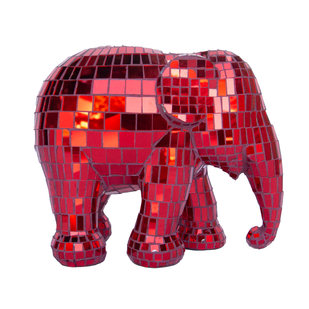 Disco Disco Red hand-painted elephant statue - Elephant Parade